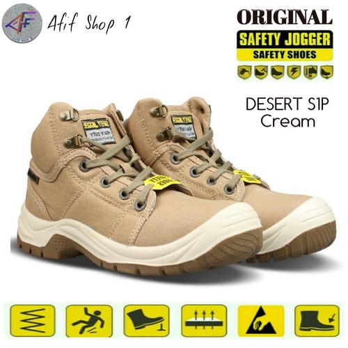 Jual Sepatu Safety Joger DESERT S1P BROWN - Cokelat Muda, 38 - Jakarta ...