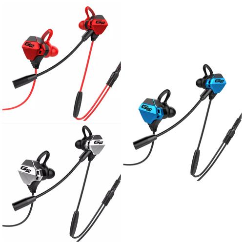 Jual Earphone Headset GAMING + MIC GAMO G10 3.5mm Cable ORIGINAL Merah ...