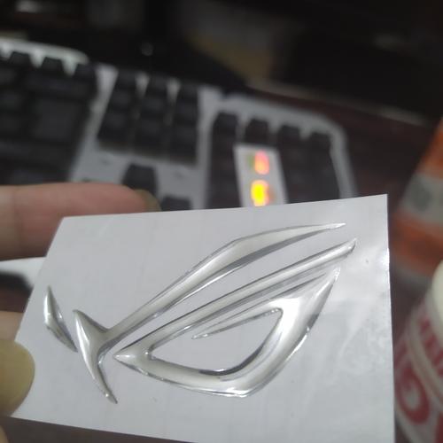 Jual Sticker timbul logo asus ROG republic of gamer chrome laptop ...
