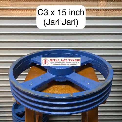 Jual PULI BESI JARI C3 x 15 inch PULLY PULLEY POLLY POLI 3 JALUR ...