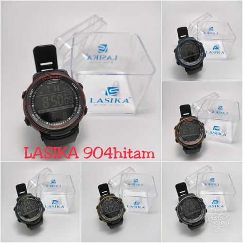Jual Jam Tangan Lasika Asli kode 904 layar hitam Anti Air Sport Digital ...