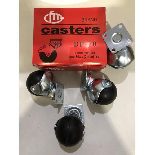 Jual Roda karet bulat Roda caster 2 inci Roda TG roda etalase sofa tv ...