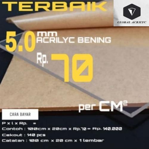 Jual Akrilik Potongan Custom 5mm Bening Acrilyc Transparan Custom kaca ...