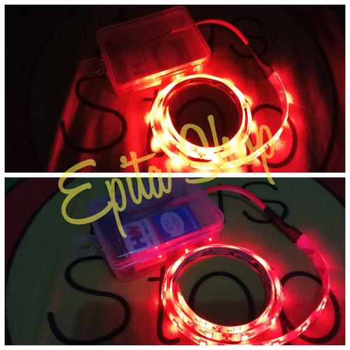 Jual Lampu LED Strip 3528 + Baterai + Saklar + Minibox (Lampu portable ...