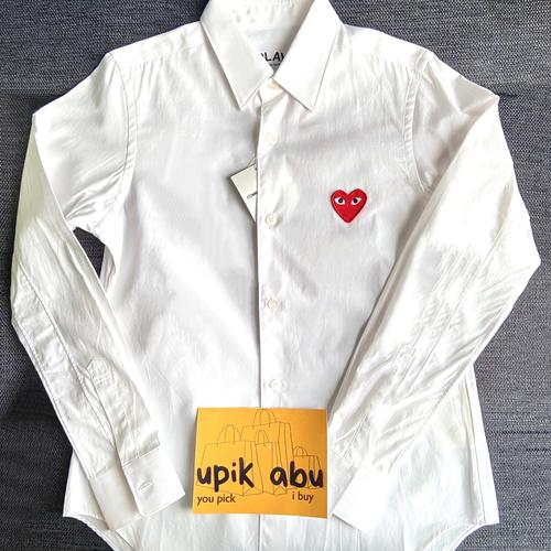 Jual KEMEJA CDG PLAY - white shirt red play , MEN SIZE - Jakarta Utara ...