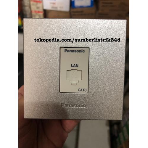 Jual Outlet data cat6 panasonic style SILVER stop kontak lan cat 6 ...
