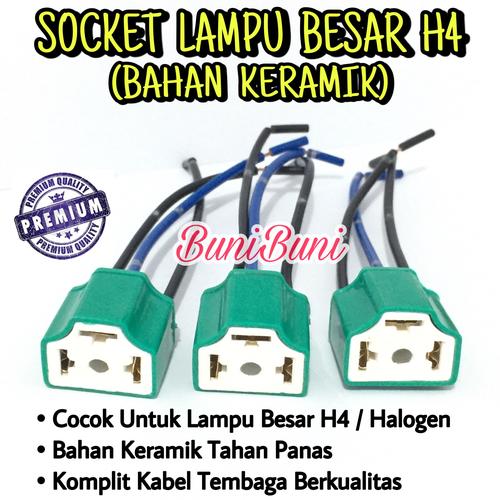 Jual Socket / Soket Lampu Besar Halogen H4 Mobil Bahan Keramik Tahan ...