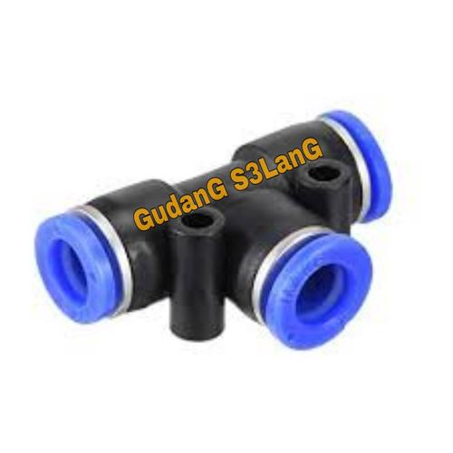 Jual TEE PU 6mm Fitting Selang Pneumatic Lock Push In Konektor Mist Nozzle - Jakarta Pusat ...