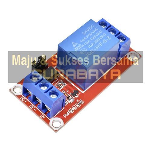 Jual Module Relay Arduino Raspberry 24V 1-Channel 1ch low high trigger ...