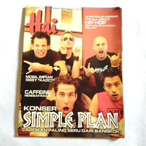 Jual Majalah HAI No.38 Sep 2002 Cover SIMPLE PLAN - Kota Tangerang ...