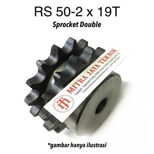 Jual SPROCKET GEAR DOUBLE RS 50 - 2 x 19T SPROCKET RANTAI GIGI 19 ...