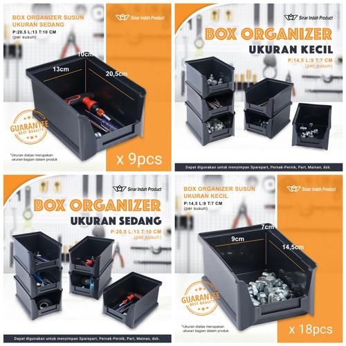 Jual Rak Susun Ukuran Sedang 9pcs + Rak Susun Kecil 18pcs Warna Hitam ...