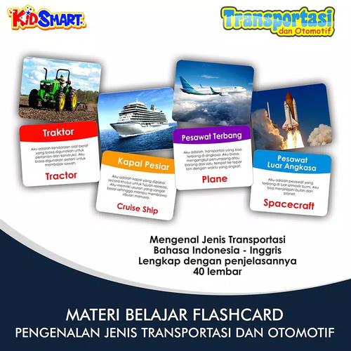 Jual FLASH CARD | BELAJAR CEPAT MENGENAL TRANSPORTASI - ISI 40 KARTU ...