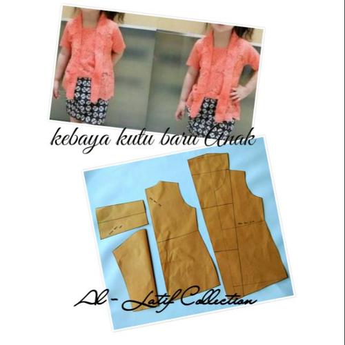 Promo Pola Jiplak / Pola Instan Kebaya Kutu Baru Anak - Kertas Samson, 13-14 tahun - Kab ...