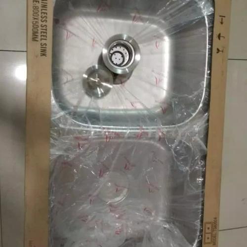Jual Kichen Sink techo sink TS 8050 A/ Bak cuci piring dua lubang ...
