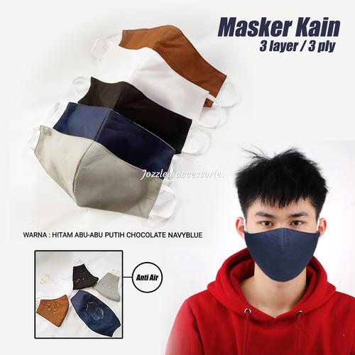 Jual Masker Kain 3 Lapis 3 ply - Biru Navy - Kota Malang - Jozzled ...