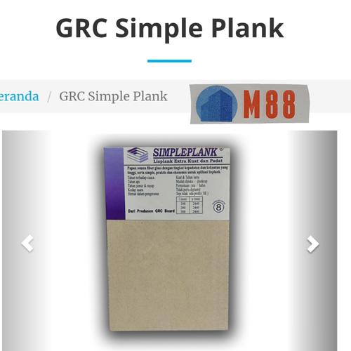 Jual Simpleplank GRC List Plank 10 cm×244cm×0.8 cm Lisplang Simple ...