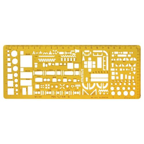 Jual JSH penggaris/mal arsitek template (4372) 1:100 & 1:200 - Kab ...