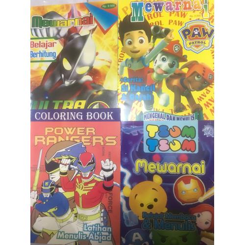 Jual Buku Mewarnai Karakter + Belajar Angka & ABC Paud/TK/SD - Jakarta ...