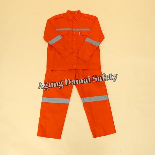 Jual Wearpack/Safety Model Setelan Lengan Panjang Orange L, XL, XXL - L ...