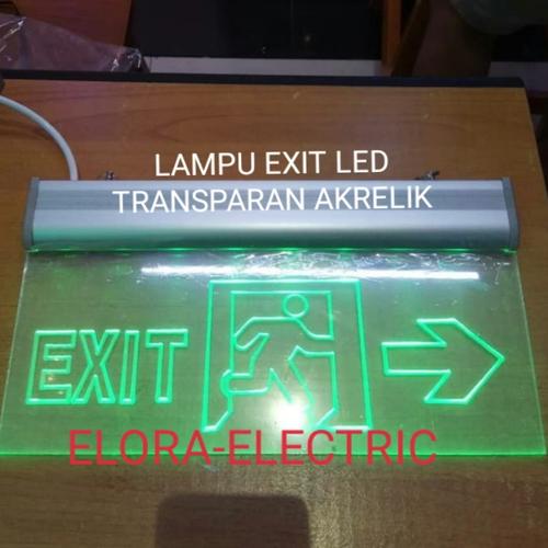 Jual Lampu led Emergency Exit lamp Led akrelik Transparan -Hijau ...