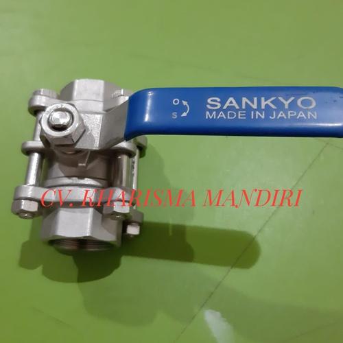 Jual Three Piece Ball Valve Sankyo 1 inch stainless steel 316 - Kota Surabaya - CV. Kharisma ...