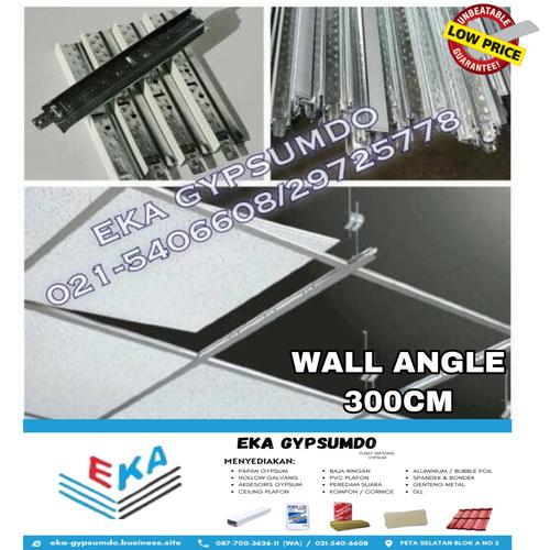 Jual Wall angel L 3m / rangka akustik armstrong / rangka ceiling plafon ...
