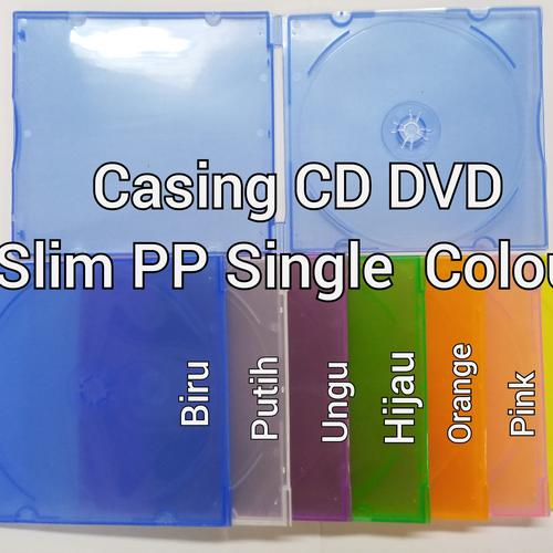 Jual Box Case Casing CD DVD Slim PP Plastik Single Colour Warna - Merah ...