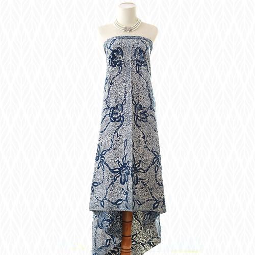 Jual HM902058 Kain Batik Tulis Indigo Prima Ukel Motif Sekar - Kota ...