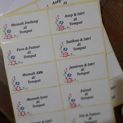 Jual stiker undangan label stiker undangan stiker hvs - Jakarta Barat ...
