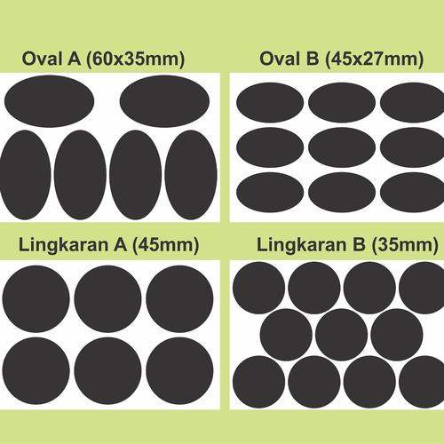 Jual Stiker label oval lingkaran - Putih, bulat B - Kota Bandung ...