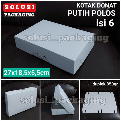 Jual KARDUS B1 PUTIH DUPLEK 27x18.5x5/Kardus Donat Bakpao isi 6 Kotak ...