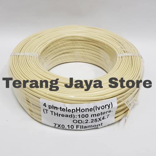 Jual Kabel Line Telepon isi 4 warna/kawat (1 roll isi 100 meter ...