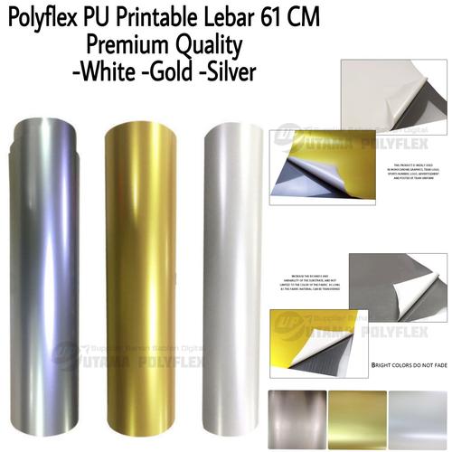 Jual Polyflex Printable PU Lebar 61 CM Premium Gold Dan Silver ...