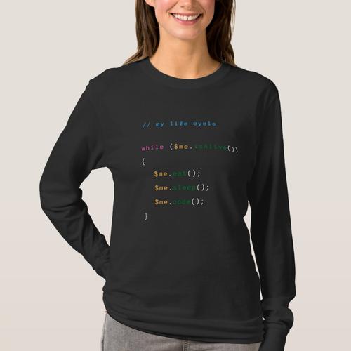 Jual Tshirt Kaos Lengan Panjang 30S PROGRAMMER MY LIFE EAT SLEEP CODE ... Jual Tshirt Kaos Lengan Panjang 30S PROGRAMMER MY LIFE EAT SLEEP CODE ...