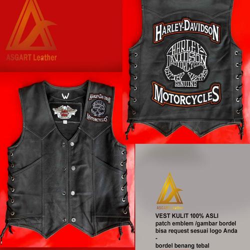 Jual harley davidson rompi kulit asli patch costum - XXL - Kab. Garut ...