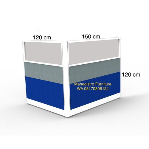 Jual Sekat partisi meja kantor / panel partisi L / pembatas meja kerja ...