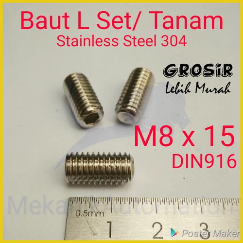 Jual Baut L Tanam M8 x 15 SUS304 - Jakarta Timur - Mekanikautomation | Tokopedia