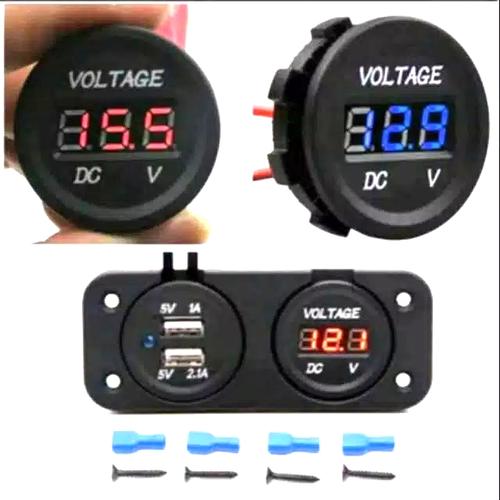 Jual volt meter aki tanam plus usb voltmeter - Merah - Kota Tangerang - JK ESTORE | Tokopedia