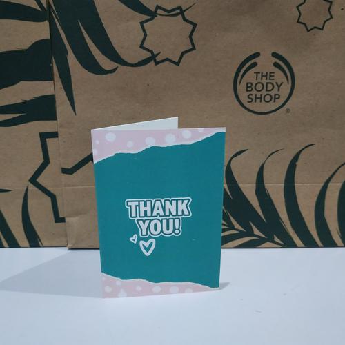 Jual The Body Shop GIFT CARD Kartu Ucapan Terima Kasih THANK YOU CARD ...