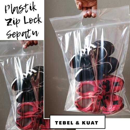 Jual PLASTIK LAUNDRY SEPATU - Plastik Zip Lock Bening - Plastik Sepatu ...