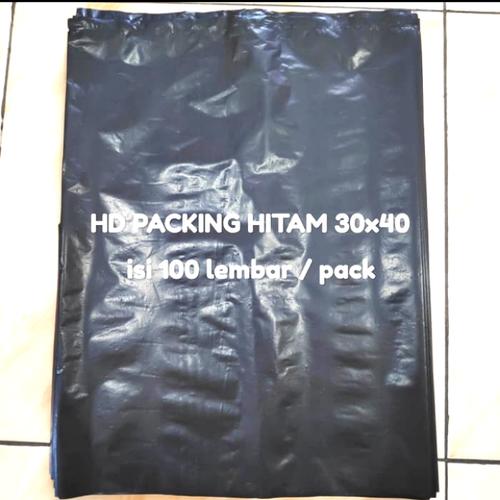 Jual HD packing uk 30x40 hitam kantong hitam plastik packing trash bag ...