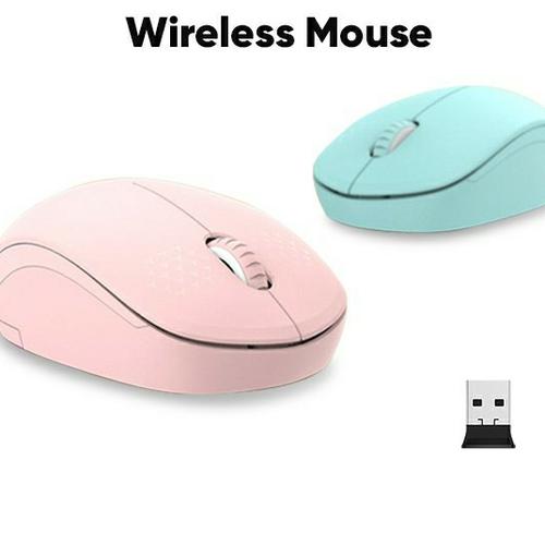 Jual Mouse Wireless Pink Lucu Optical Mouse 20M Transmission Bluetooth ...