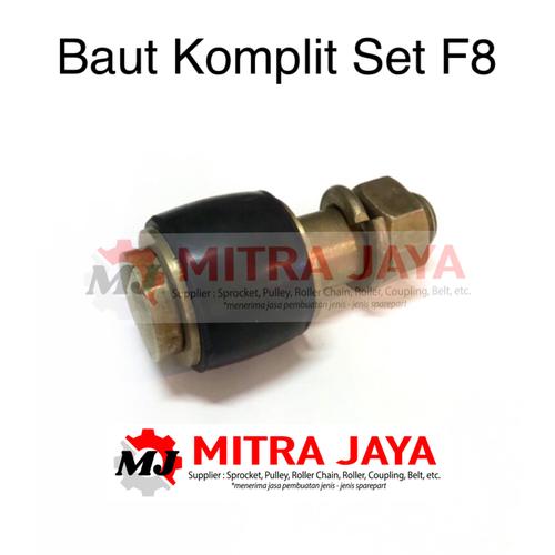 Jual BAUT F8 KOMPLIT SET ( BOLT NUT F8 ) BAUT + KARET KOPLING FCL ...