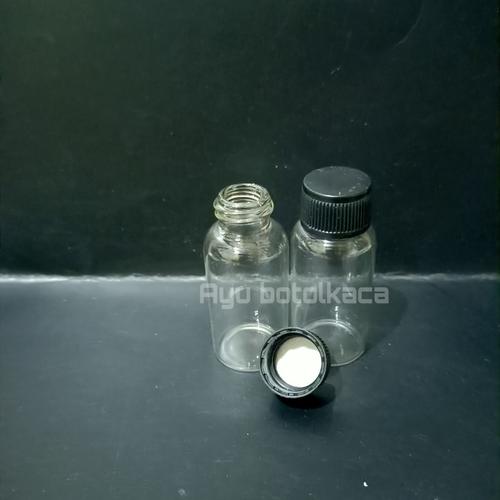 Jual botol kaca bening 20 ml tutup ulir hitam import - Jakarta Selatan ...