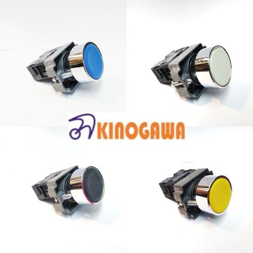 Jual Push Button 22mm Membal XB2 Biru Kuning Putih Hitam - Tombol 22mm ...