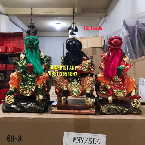 Jual Patung dewa huat chu kong huat cu fa zu gong hijau hitam merah 12 ...