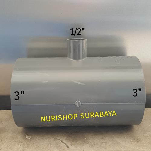 Jual Reducer Tee 3" x 1/2" / Tee Reducer/ Tee sok pvc 3" x 1/2" inch AW ...