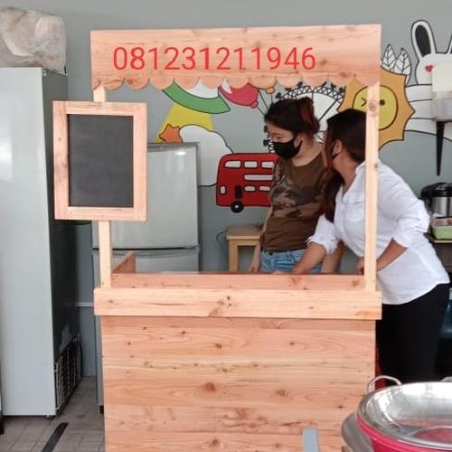 Jual gerobak portable / booth minuman / grobak murah /grobak makanan ...