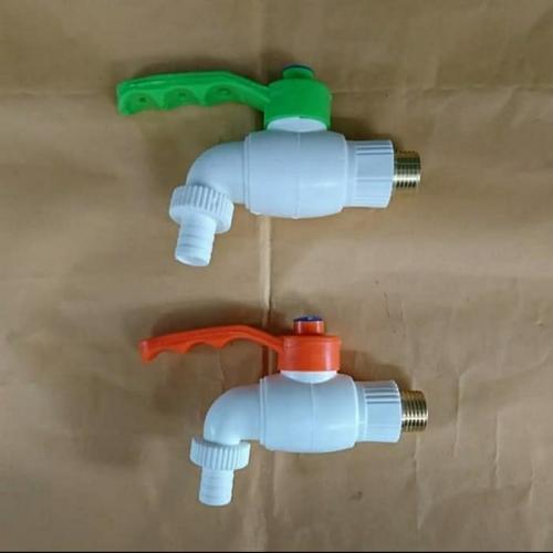 Jual kran taman pvc jumbo drat kuningan 1/2 inch / kran pvc jumbo ...